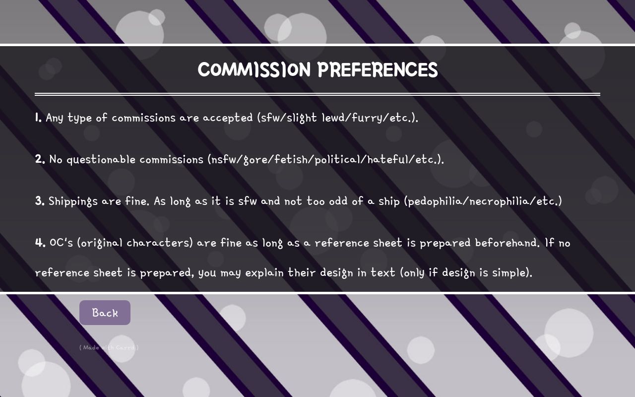 Commission Preferences